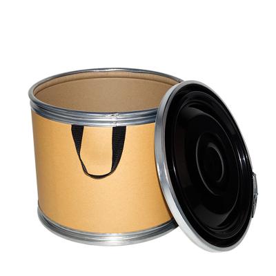 China Leak-Proof 20L Fiber Drum | Black Lid + Plywood Base | Cost-Effective Shipping From Shanghai, China for sale