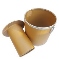 China 280g Kraft Paper Core Welding Wire Drum Custom Fiber Drum With Lid for sale