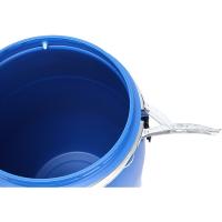 China 55 Gallon Plastic Drum 210 Litre HDPE Open Top Blue Plastic Drum With Lock Ring Lid for sale