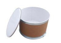 China 100L Hot Melt Glue Fiber Drum with Steel Cover for sale