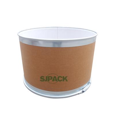 China 90L Hot Melt Glue Fibre Drum with Steel Cover - 571.5mm Diameter for sale