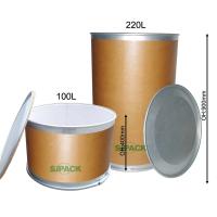 China 90L Hot Melt Glue Fibre Drum with Steel Cover - 571.5mm Diameter for sale