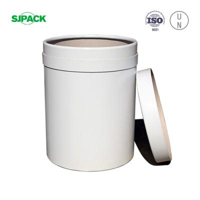 China 15-Gallon White Coated All-Paper Fiber Drum | 41cm X 50cm | Customizable & Moisture-Resistant for sale