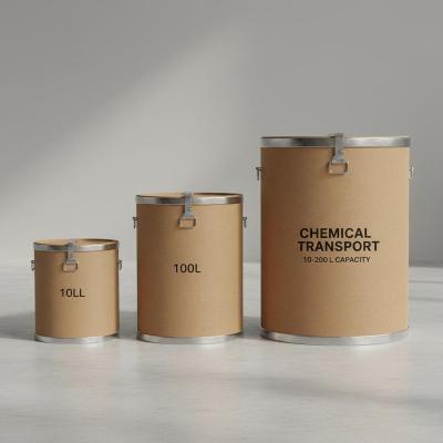 China 10 To 200 Liters Capacity Fiber Drum Cylindrical Container Engineered for Chemicals Packaging and Transport for sale