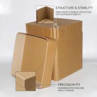China UN 4G Certified Custom Color Printed Stackable Square Fiber Drum 30 Gallon Bulk Container for sale