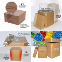 China UN 4G-X Certified 15 Gallon Square Fiber Drum Waterproof Sealed Container 37cm Industrial Chemical Storage for sale