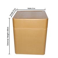 China UN 4G Certified Custom Color Printed Stackable Square Fiber Drum 30 Gallon Bulk Container for sale