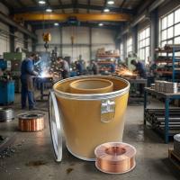 China Heavy-Duty 250kg Welding Wire Drum – Moisture-Proof Sealed Steel/Kraft Bulk Wire Packaging for MIG/MAG Welding, Customizable Size & Printing for sale