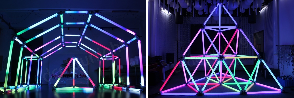 3d structures from led pixel tube