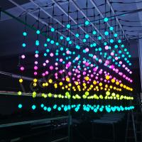 China DMX512 DC24V LED Pixel Ball 3D Matrix IP65 LED Curtain Ball String Lights for outdoor stage wedding decorations for sale
