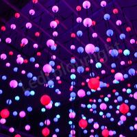 China DMX512 DC24V LED Pixel Ball 3D Matrix IP65 LED Curtain Ball String Lights for outdoor stage wedding decorations for sale