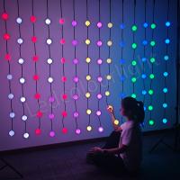China DMX512 DC24V LED Pixel Ball 3D Matrix IP65 LED Curtain Ball String Lights for outdoor stage wedding decorations for sale