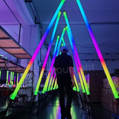 China 50mm 2m Length DMX Control RGB Programmable LED Standing Tube Lights for sale