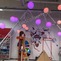 China Art Museum 300mm Addressable DMX Hanging LED RGB Artnet Pixel Sphere Ball Lights for sale
