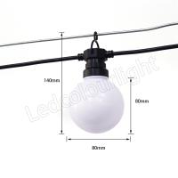 China 360 Degree 80mm DMX Bulb Light RGB RGBW Festoon LED Pixel String Light for sale