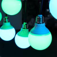 China 80mm Artnet Addressable Hanging E27 DMX LED Festoon RGB Pixel Light Bulb for sale