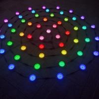 China Outdoor IP68 100mm DC24V DMX RGB LED Pixel Dot Light for Facade Landscape for sale