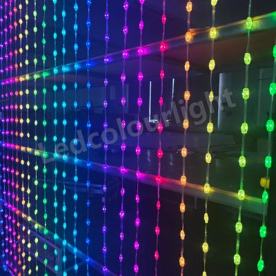 China 23mm DMX SPI RGB String Lights LED Matrix Curtain String Lights for Events Lighting for sale
