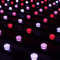 China IP65 D40mm DMX SPI Control RGB LED Crystal Lights for Nightclub Shop Decoration for sale