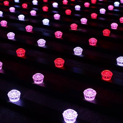 China IP65 D40mm DMX SPI Control RGB LED Crystal Lights for Nightclub Shop Decoration for sale