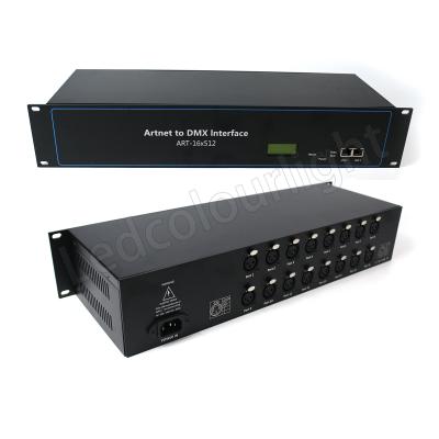 China 16x512 DMX Channels Artnet to DMX Controller for Stage Pixel Lighting Control for sale