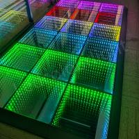 China Wedding Party Event Decorative Magnetic 3D Infinity Mirror Light LED Dance Floor for sale