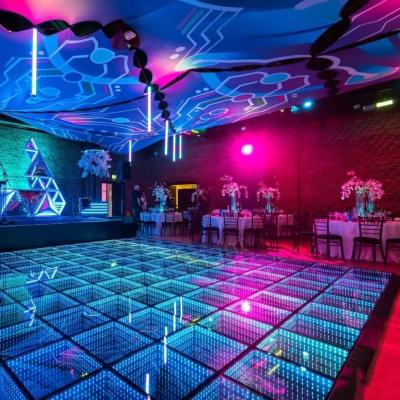 China Wedding Party Event Decorative Magnetic 3D Infinity Mirror Light LED Dance Floor for sale