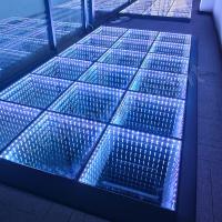 China Wedding Party Event Decorative Magnetic 3D Infinity Mirror Light LED Dance Floor for sale