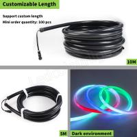 China Black Silicone D25mm LED Neon Strip 360° Full Emitting DMX RGB Neon Tube Light for sale