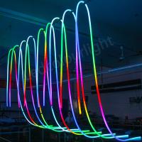 China Black Silicone D25mm LED Neon Strip 360° Full Emitting DMX RGB Neon Tube Light for sale