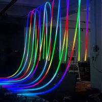 China RGB 360 Luminous Black Silicone Flexible Neon Tube Lights for Clubs Bars Events for sale