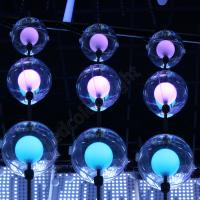 China Pixel Controlled Dynamic DMX512 D100mm LED Pixel 3D Ball String Light for sale