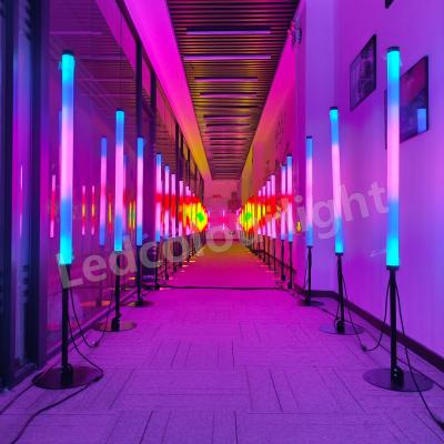 China DMX Stage Lighting LED 3D Tube Lights RGB Pixel Floor Standing LED Tube Light for sale