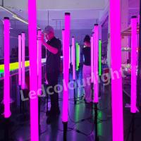 China DMX Stage Lighting LED 3D Tube Lights RGB Pixel Floor Standing LED Tube Light for sale