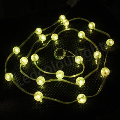 China 20mm DMX512 RGB Crystal Ball LED Pixel String Light with 360° Illumination for sale