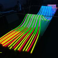 China 24V DMX Addressable RGB D25 Black Silicone 360-degree Neon Tube LED Club Lights for sale