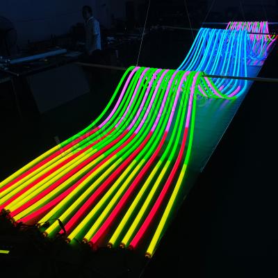 China 24V DMX Addressable RGB D25 Black Silicone 360-degree Neon Tube LED Club Lights for sale