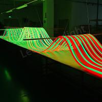 China 24V DMX Addressable RGB D25 Black Silicone 360-degree Neon Tube LED Club Lights for sale