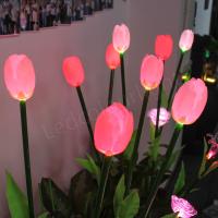 China Silicone LED Flower Stake Light DMX512 RGB Tulip Lily Rose Outdoor Garden Lamp for sale