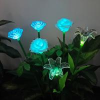 China Silicone LED Flower Stake Light DMX512 RGB Tulip Lily Rose Outdoor Garden Lamp for sale