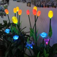 China Silicone LED Flower Stake Light DMX512 RGB Tulip Lily Rose Outdoor Garden Lamp for sale
