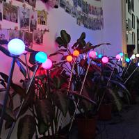 China Floor-standing Lamp Garden Lawn Decorative Outdoor Bulb 45mm RGB Globe Lights for sale