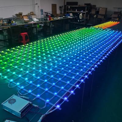 China P100 Square Flexible LED Pixel Mesh Curtain Facade Video Wall Screen for Stage for sale
