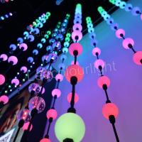 China Event Wedding Lighting DMX512 RGB 50mm Milky White Acrylic 3D Ball Light String for sale