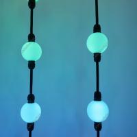 China Event Wedding Lighting DMX512 RGB 50mm Milky White Acrylic 3D Ball Light String for sale