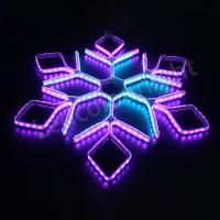 China IP65 Waterproof DMX512 RGB LED Snowflake Light for Christmas Outdoor Decoration for sale