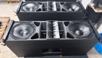 China Dual Outdoor Stage Line Array Speaker System 14 Inch Three Way 1600w for sale