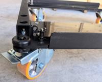China Black Bass Wheel Industrial Heavy Duty Blue Orange Brake Wheel for sale