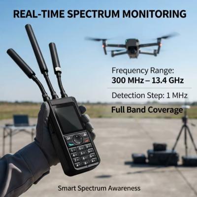 China 13.4GHz portable Drone Detector with 5 km Detection Range for UAV FPV Detection System for sale