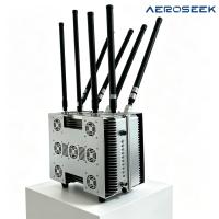China Enhanced Uav Detection High Power 6 Band 300W Anti Drone Jammer with Fpv Alert 3km Range 24 7 Automatic RF Interference Airspace Drone Jamming System for sale